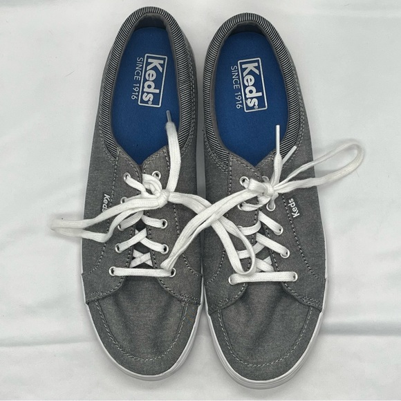 Keds | Shoes | Keds Center Ii Gray Canvas Lace Up Sneakers Size 9 ...